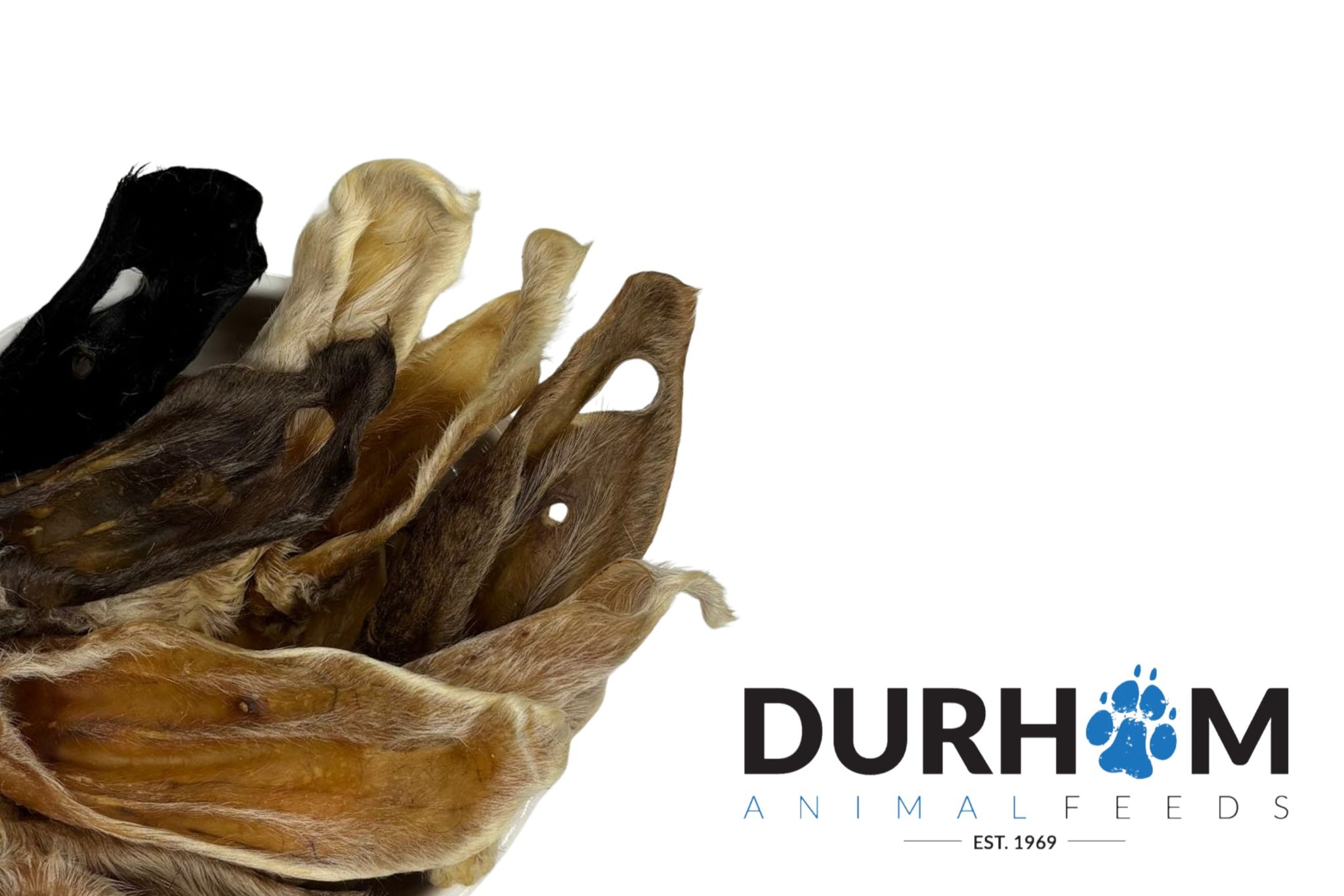 Lamb Ears (With Hair) - 1kg - Durham Animal Feeds