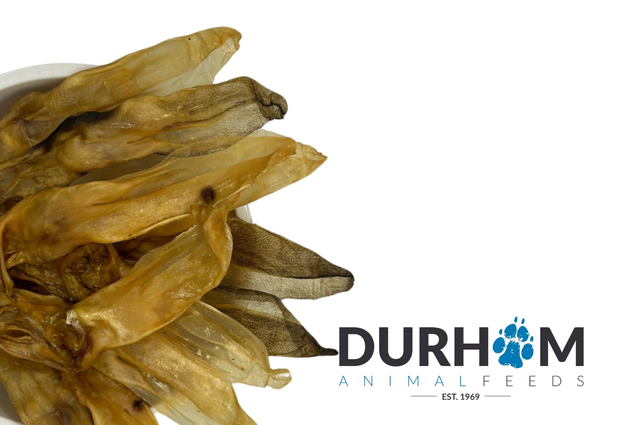 Dried Rabbit Ears (No Fur) - Durham Animal Feeds