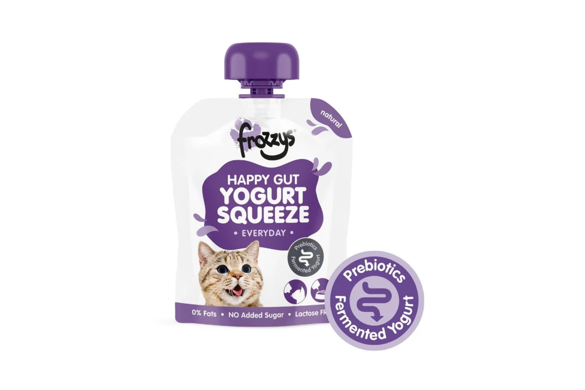 Frozzys HAPPY GUT Yogurt Squeeze Pouch Cat Natural - 85g - Durham ...